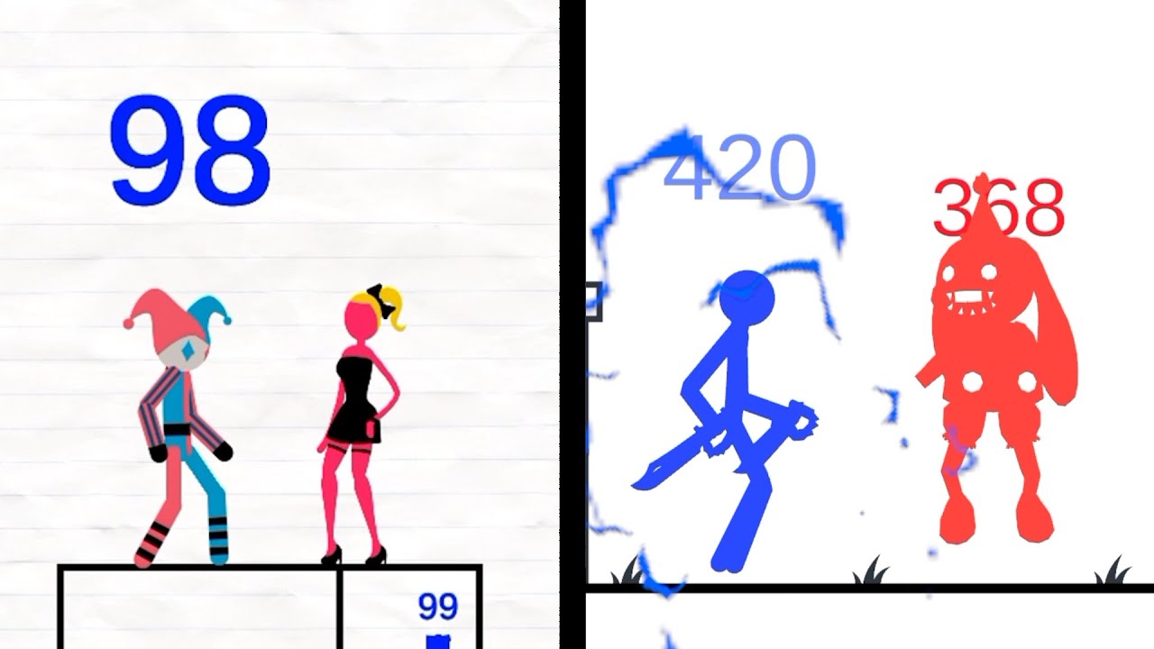 Stick Battle Mighty Tower War (Beta) VS Stick Hero 2 Tower Defense ...