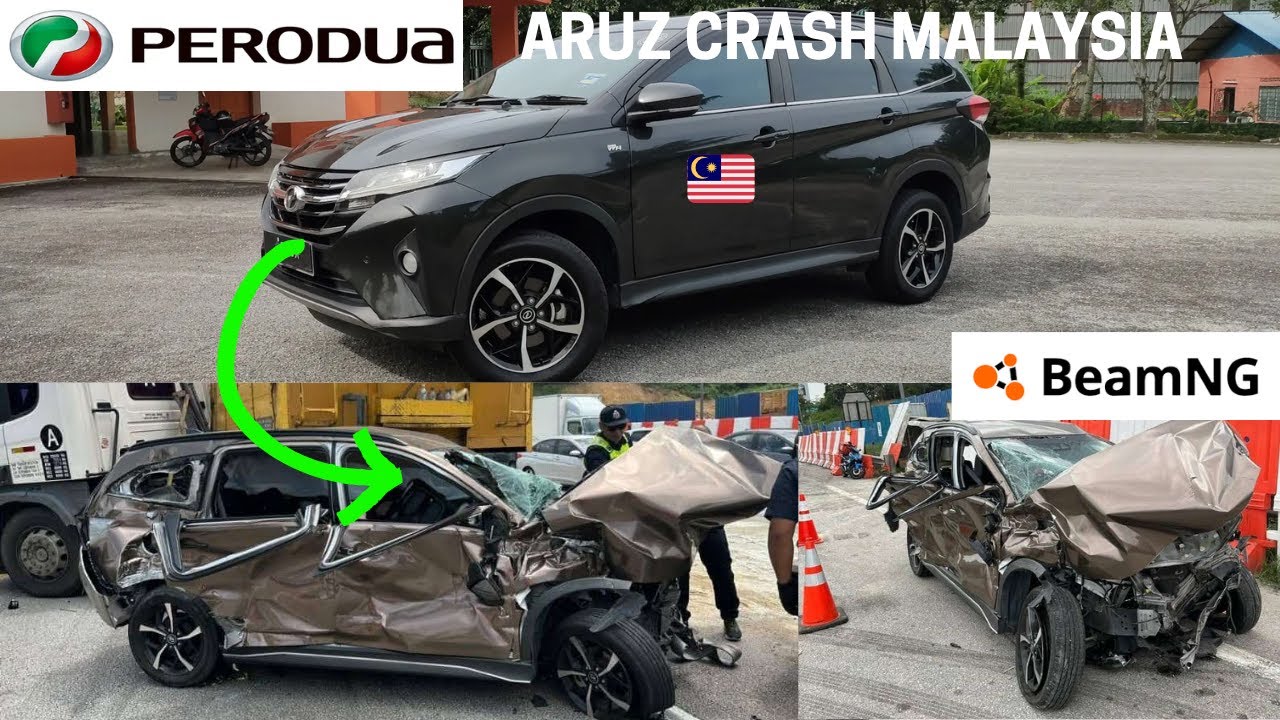PERODUA ARUZ CRASH MALAYSIA | RECREATION | BeamNG.Drive #beamng - YouTube