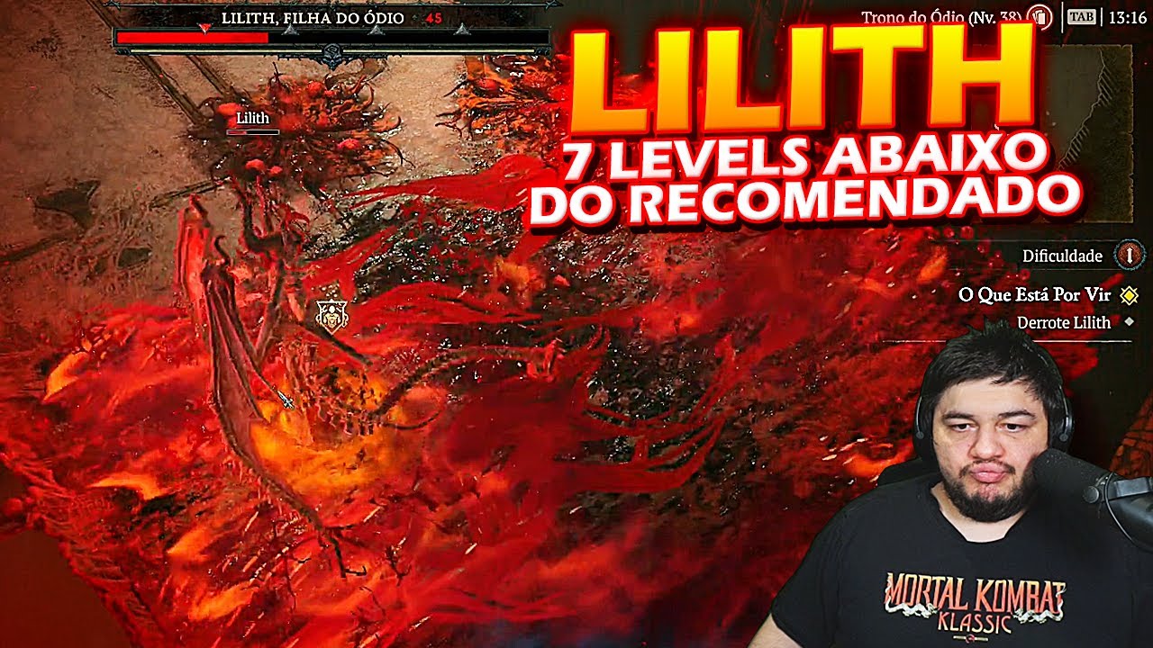 ENFRENTANDO LILITH - DIABLO IV - DESAFIO HARD CORE #3 [Lives do Burgão ...