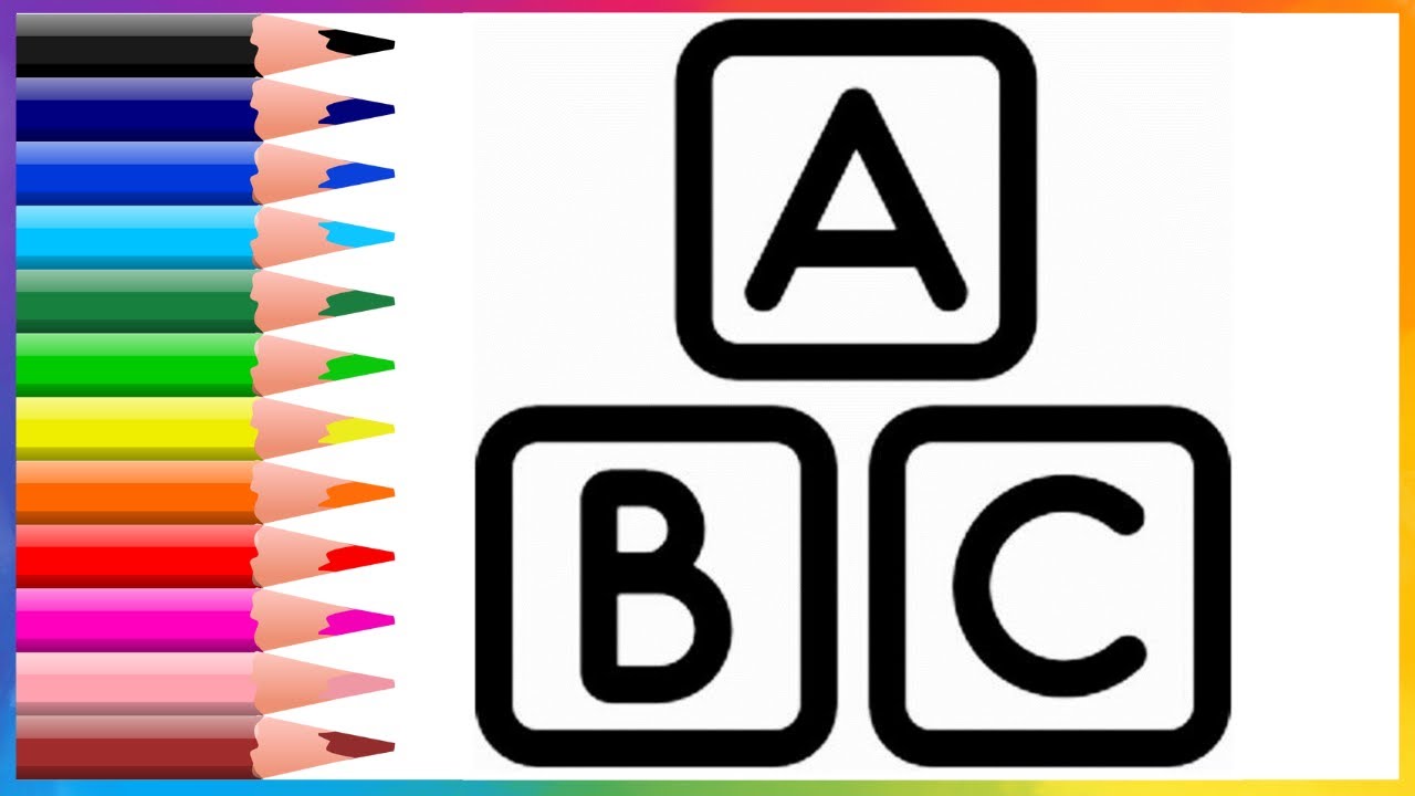 How to Draw ABC - picture Drawing, Painting, Coloring for Kids ...