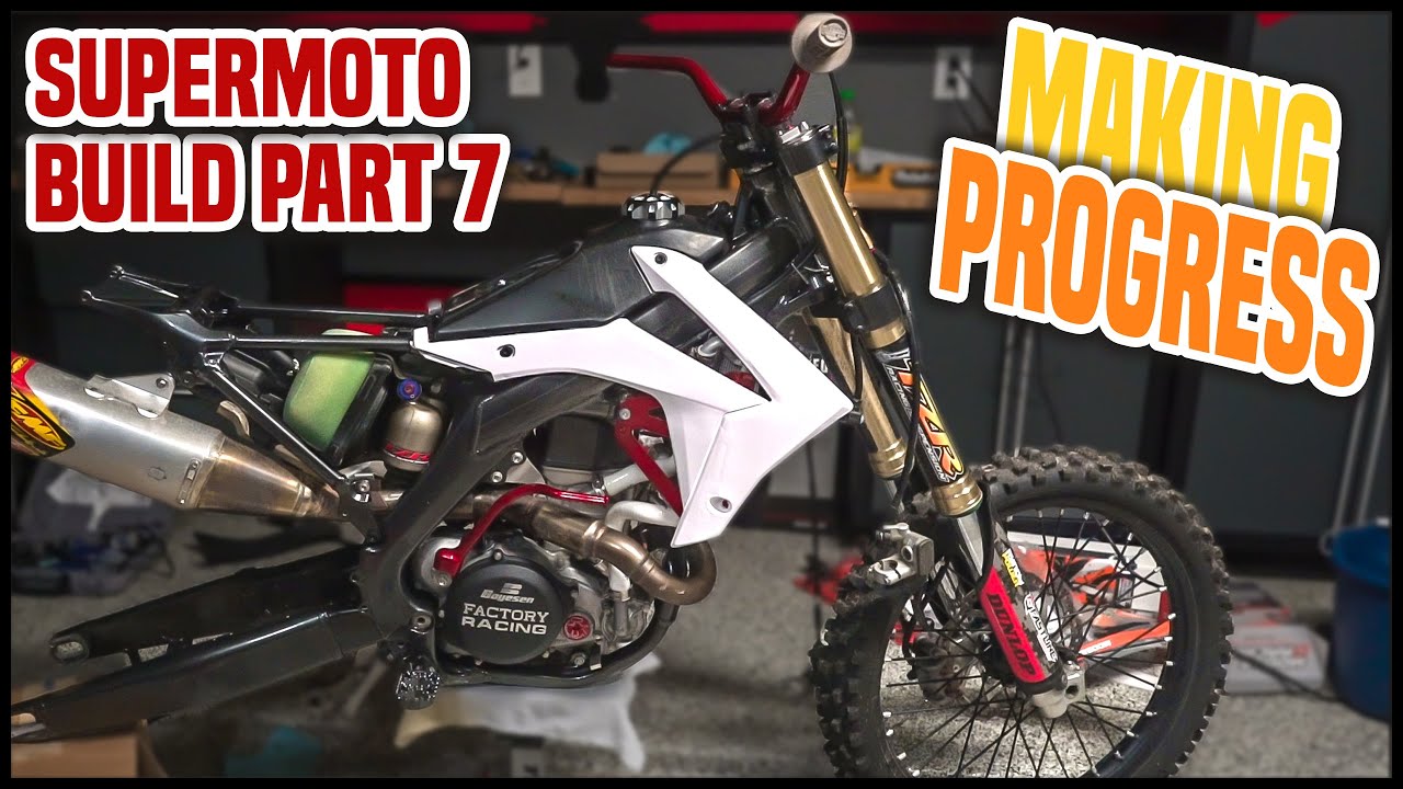 IT LOOKS LIKE A BIKE! [Supermoto Build Part 7] - YouTube