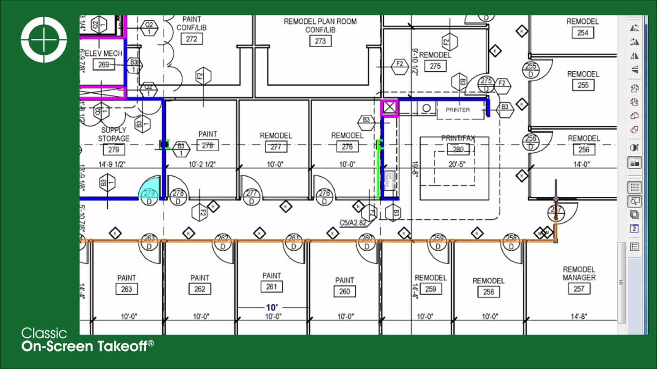 On-Screen Takeoff : Performing Takeoff - Performing Linear Takeoff ...