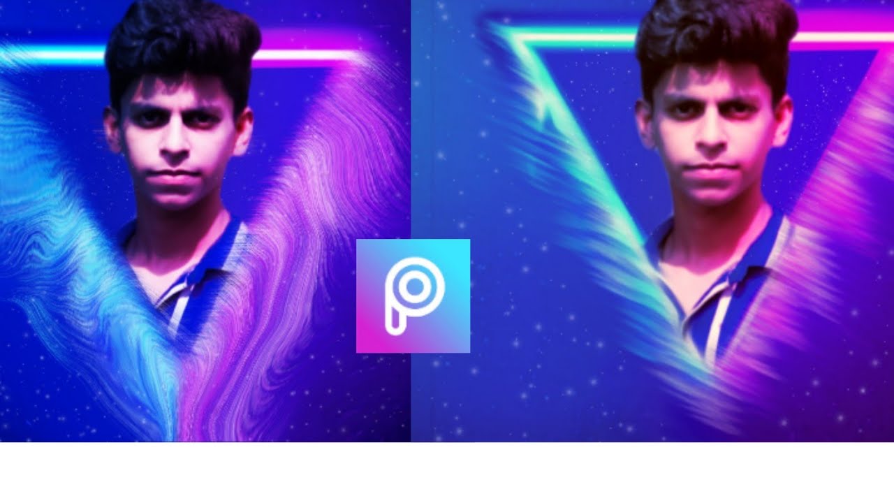 Neon triangle photo editing /triangle shape photo editing /PicsArt ...