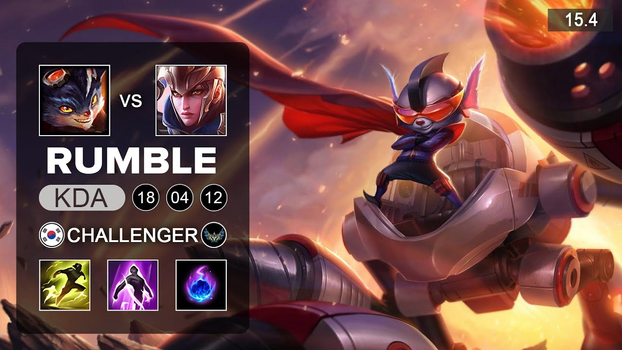 Rumble vs Quinn Top - KR Challenger - Patch 15.4 Season 15 - YouTube