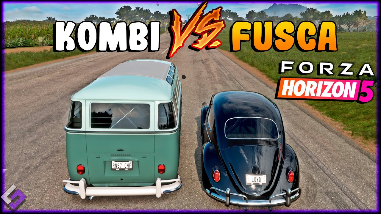 FORZA HORIZON 5 - VOLKSWAGEN FUSCA vs VOLKSWAGEN KOMBI - YouTube