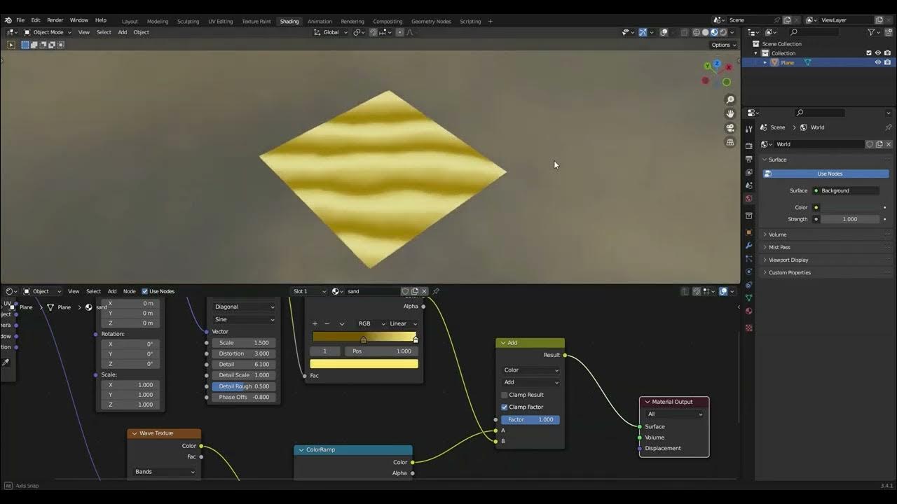 Blender Tutorial: Procedural Textures (Wood Planks, Sand Dunes, Gingham, and Polka Dots) - YouTube