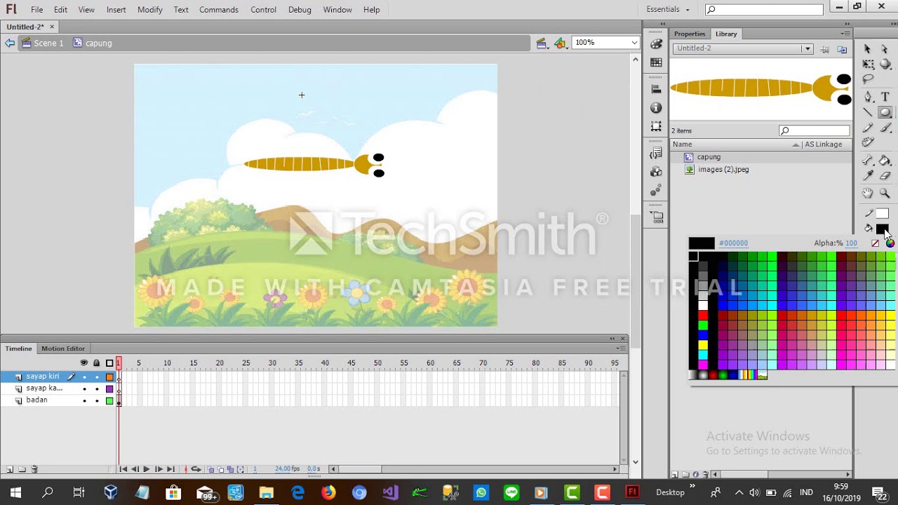 Tutorial membuat animasi Capung - YouTube