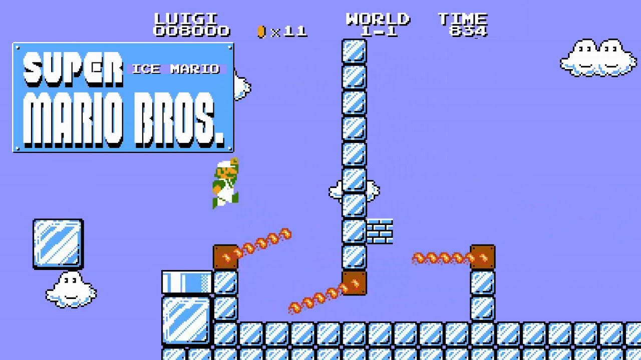 Super Mario Bros. - Ice Mario [SMB hack] - YouTube
