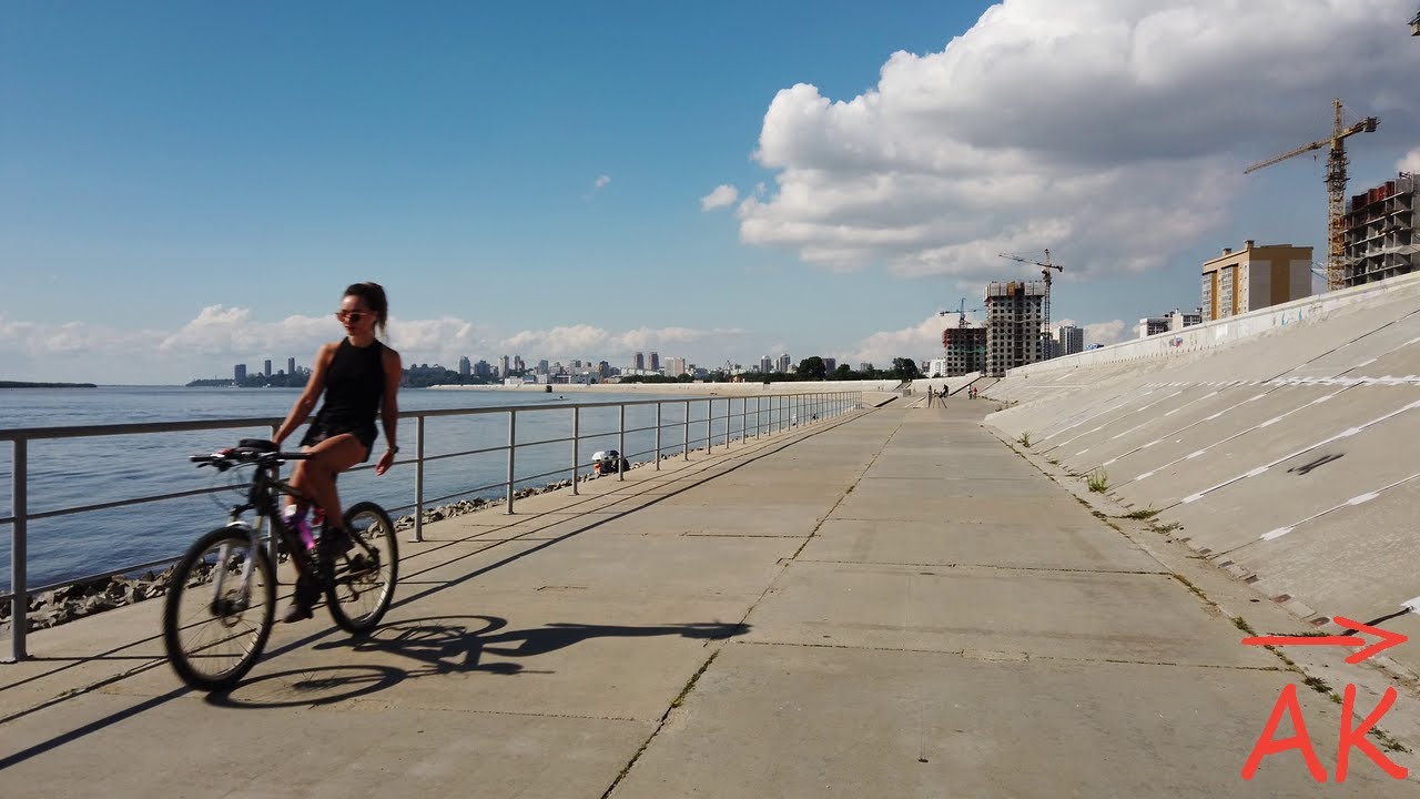 Walk Along The Dam of The Amur River | Khabarovsk, Russia, 4k - YouTube