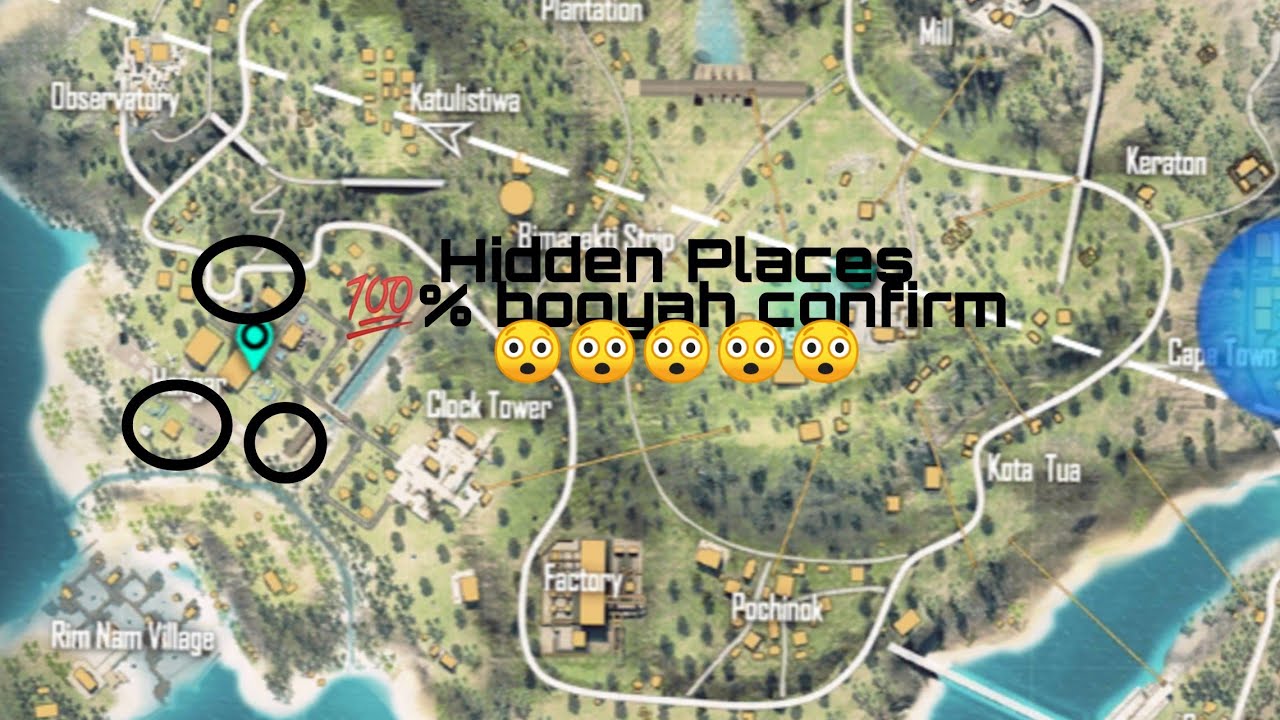 Free fire Top 5 Hanger Hidden Places And surviving Places - YouTube