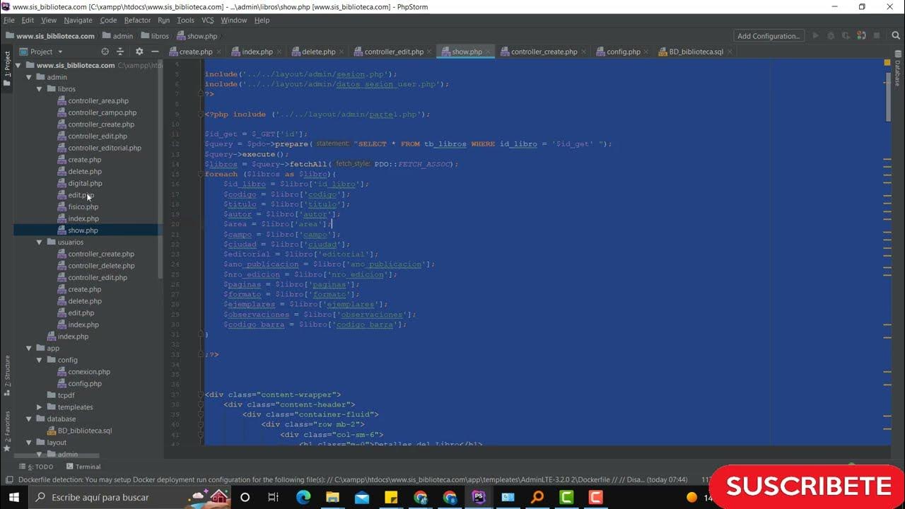 70 - FORMULARIO DELETE para BORRAR registro de los LIBROS en la BASE de DATOS (💻 PHP y MYSQL 💻 ...