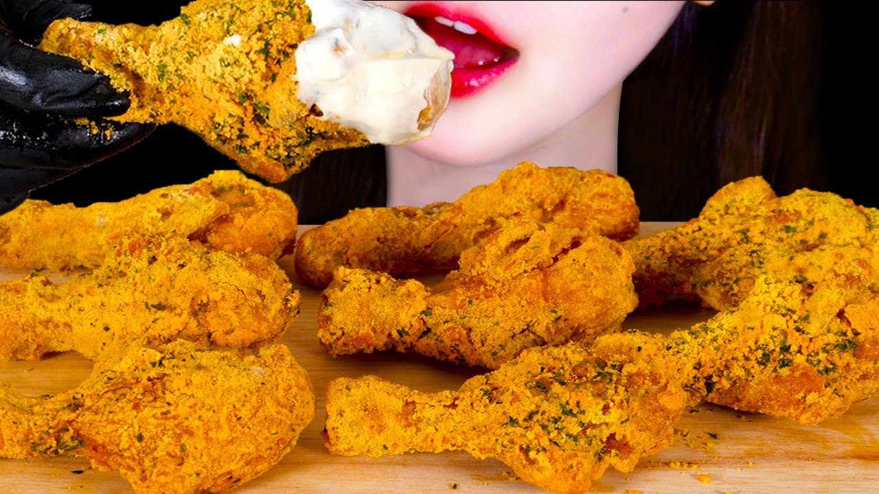 Asmr 🍗bburinkle Fried Chicken🍗 Drumstick Mukbang 뿌링클 치킨 닭다리 먹방 No