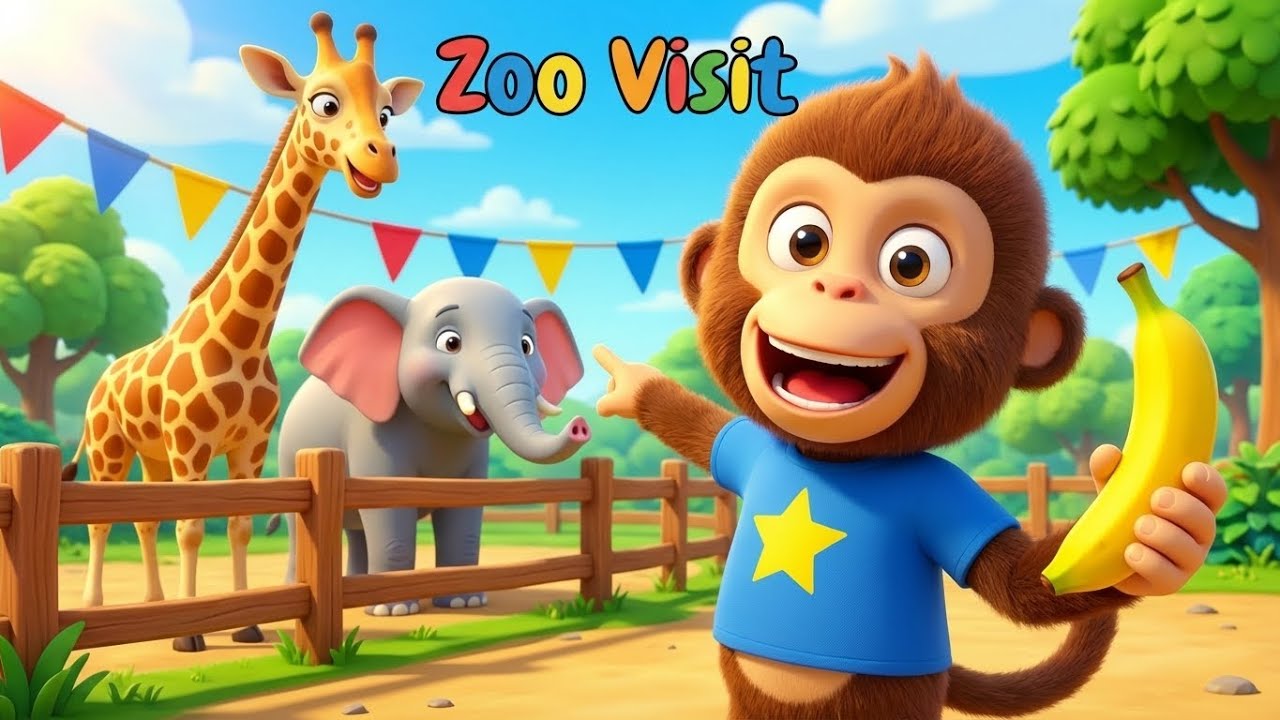 Zoo Animals Song 🦒 Elephant, Lion & Giraffe | Nursery Rhymes - YouTube