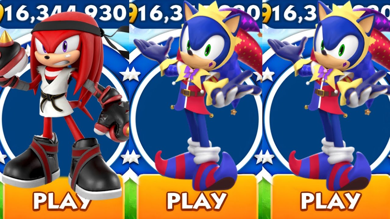 Sonic Dash - Karate Knuckles VS Jester Sonic VS Jester Sonic _ Sonic vs ...