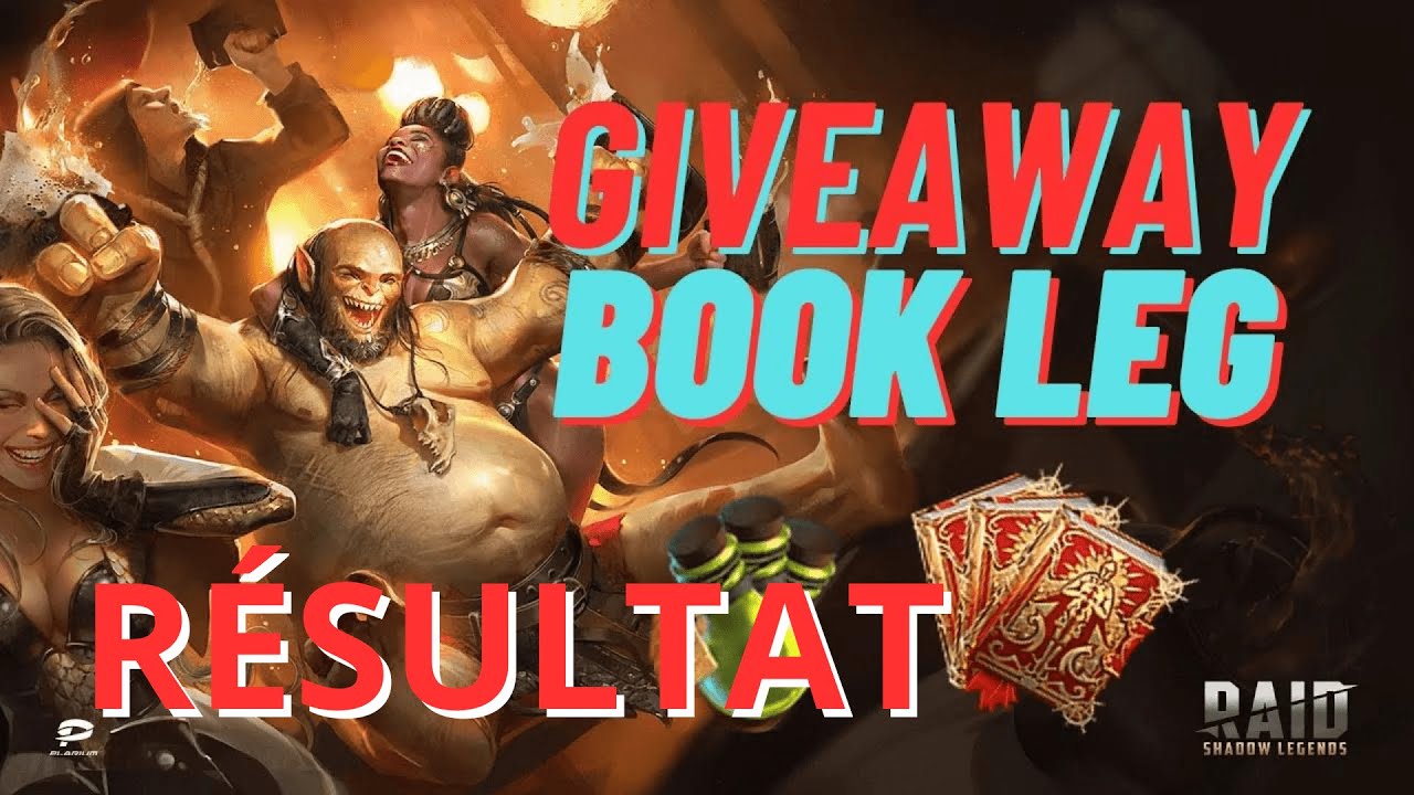 RESULTAT GIVEAWAY BOOK LEG [RAID SHADOW LEGENDS] - YouTube