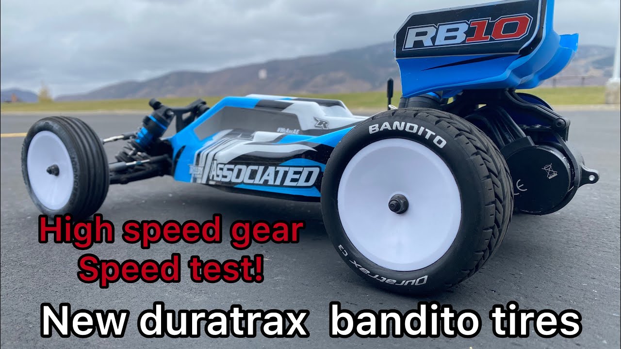Team associated RB10 high speed gear test and duratrax tires ! - YouTube
