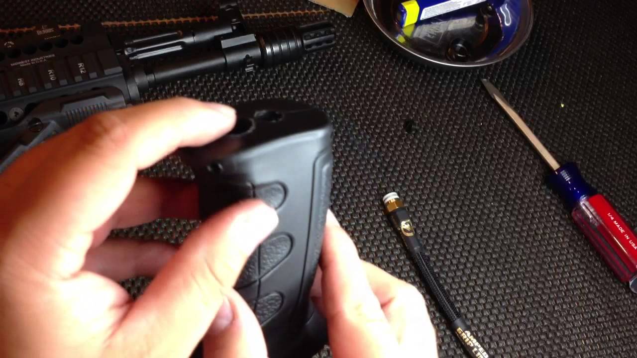 LCT AK Amped Airsoft Grip Line Install - YouTube