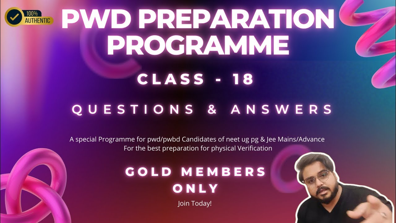 PwD PwBD Candidates Questions & Answer Session Neet 2025 # ...