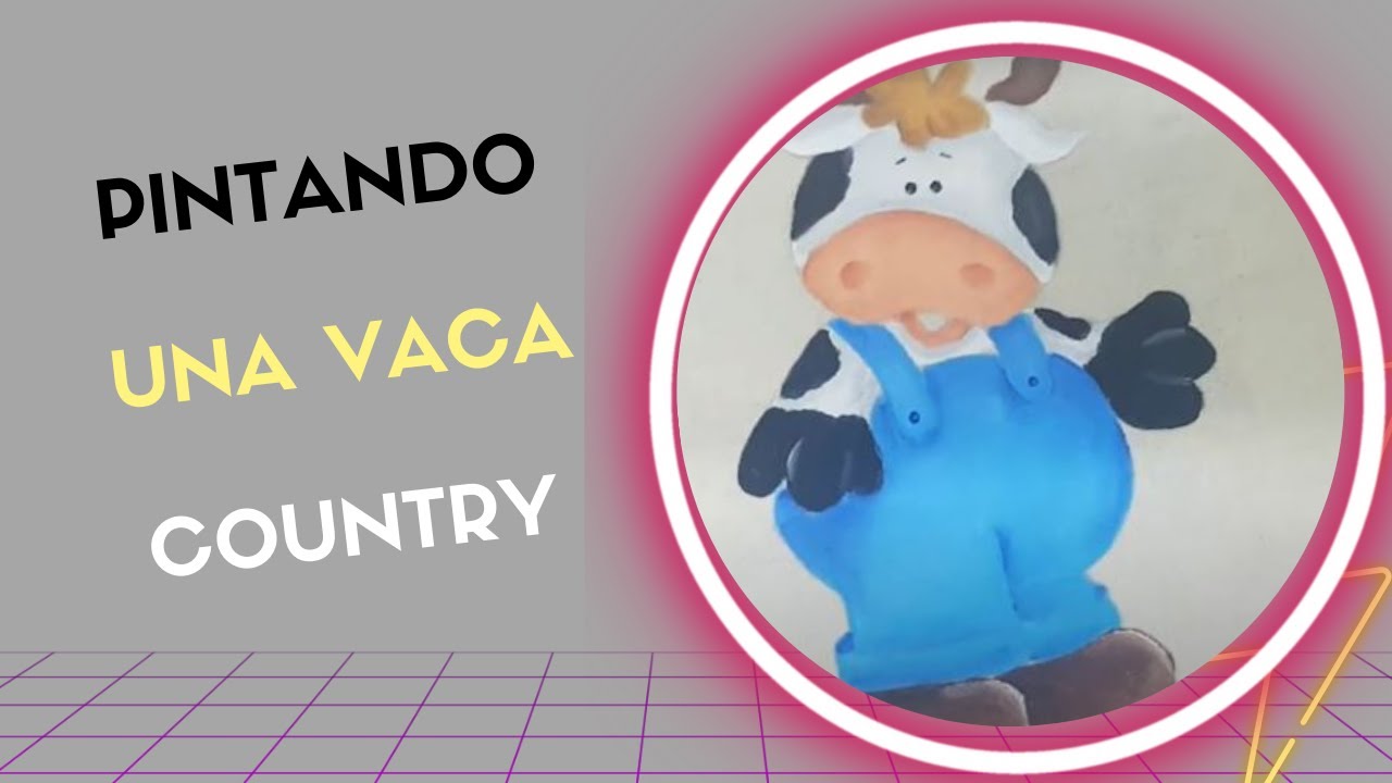 Pintando una Vaca Country en Tela Lino Español - YouTube