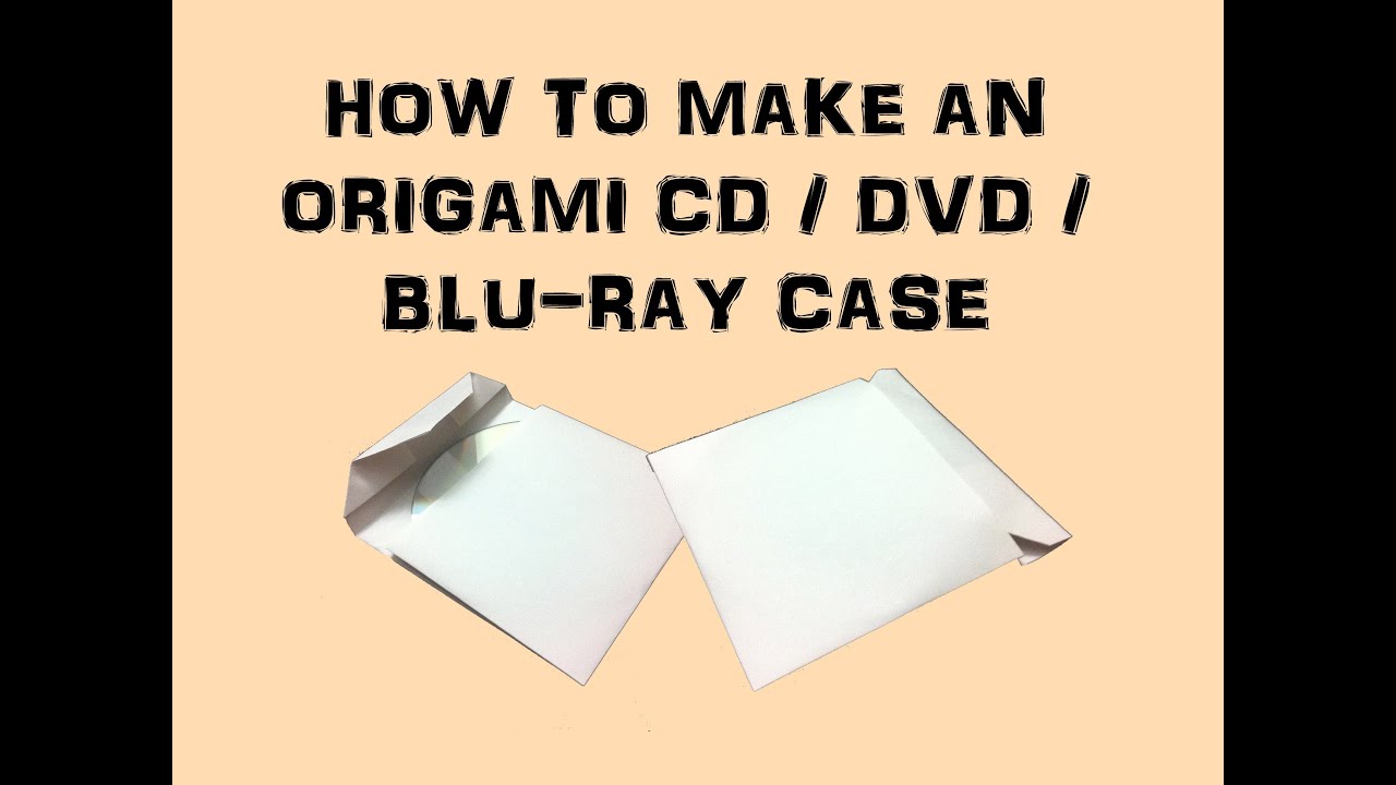 How to make an Origami CD/DVD/BluRay Case - YouTube