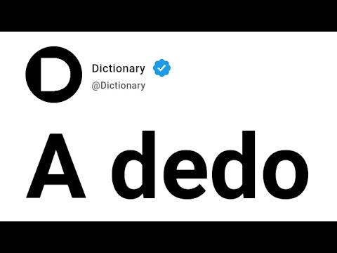 A dedo Meaning In English - YouTube