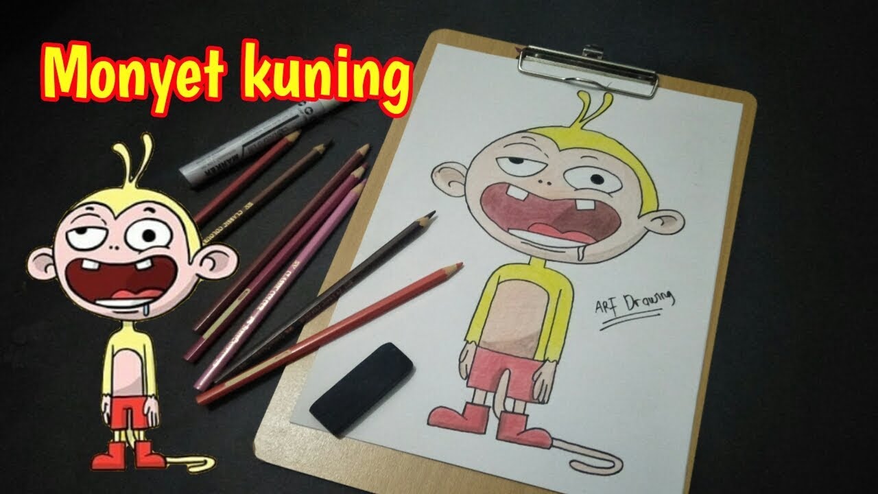 Menggambar Monyet Kuning | Dalang pelo - YouTube