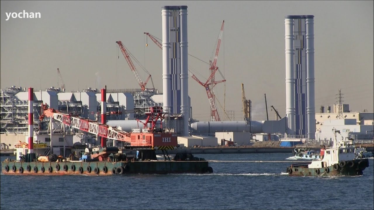 Tugboat and Floating crane (TOYO MARINE SERVICE Co., Ltd.) 起重機船「東洋100号 ...