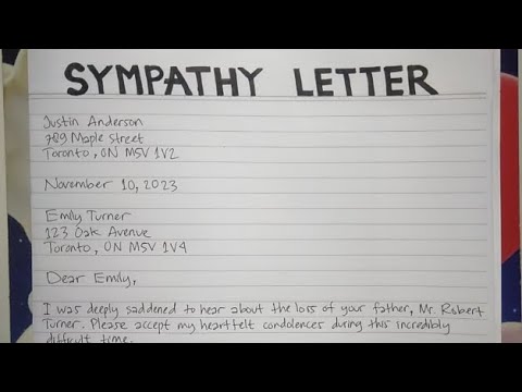 How To Write A Sympathy Letter Step by Step Guide | Writing Practices ...