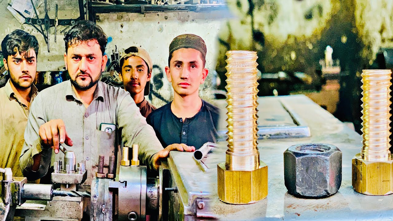 Copper Bolt Making Process on Lathe Machine || Intresting Skills. - YouTube