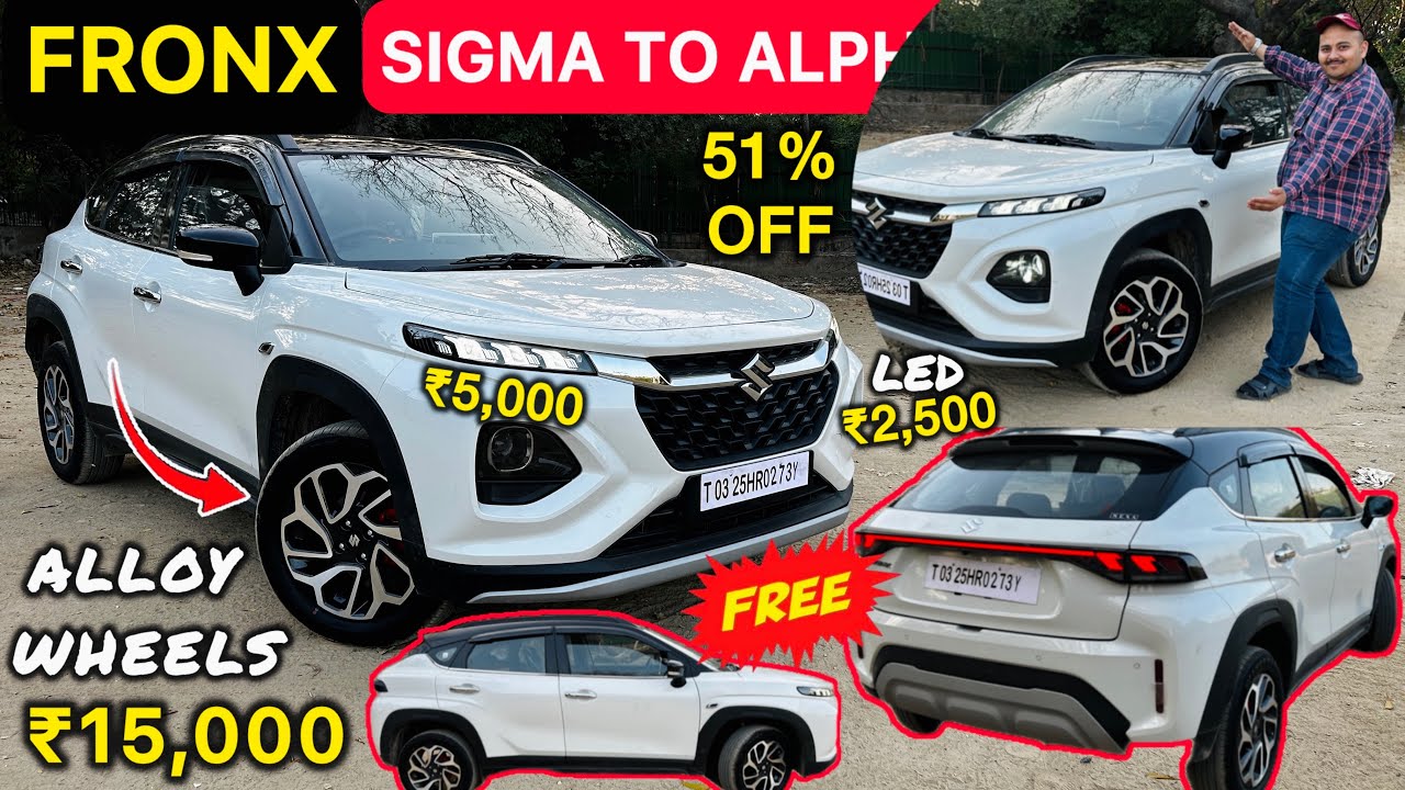 Fronx Sigma To Alpha Modification With Price😍Fronx Modify - YouTube