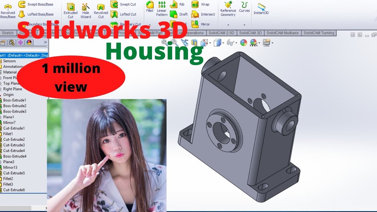 solidworks tutorial |Solidwork beginners tutorial -The Housing ...