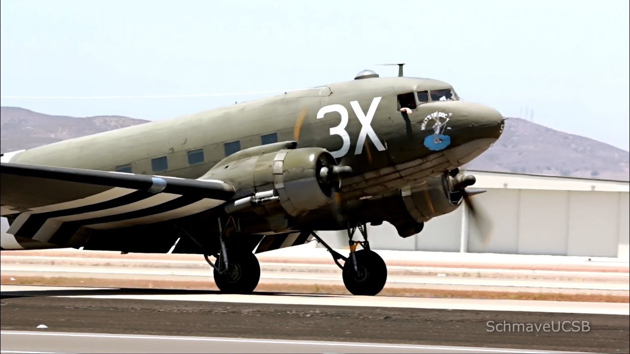 Douglas C 47 Skytrain At Air Show San Diego 2014 YouTube