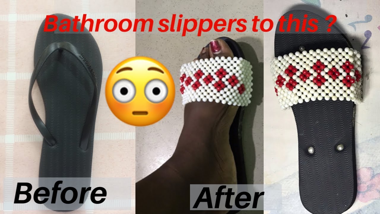 S01 E26. Beading series. How to make beaded flip flop/ slippers designs ...