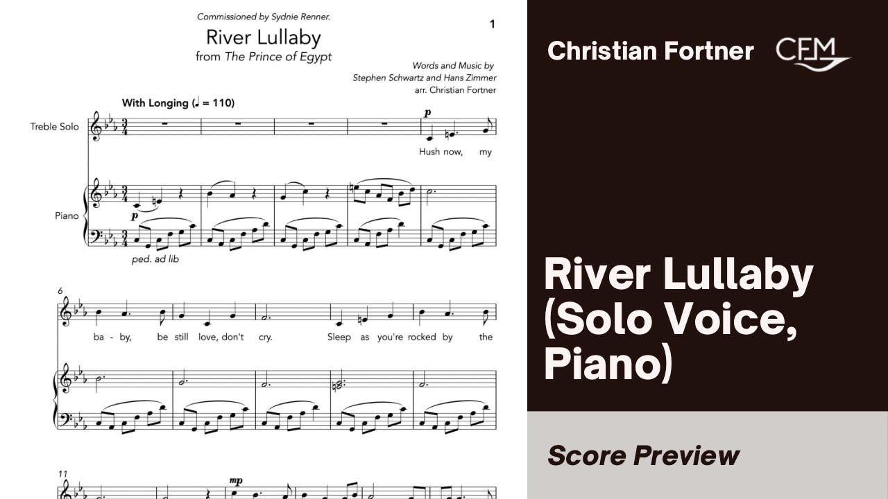 River Lullaby from The Prince of Egypt - arr. Christian Fortner - YouTube
