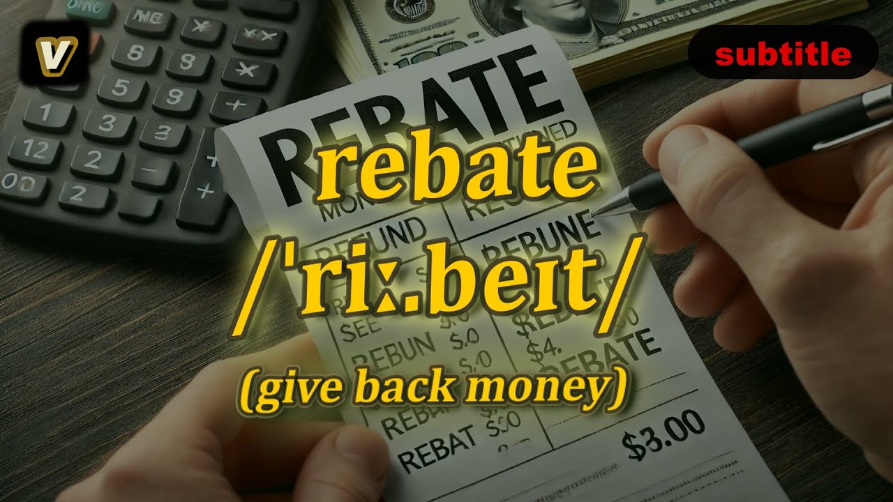 [v] Rebate meaning (give back money) with 5 examples - YouTube