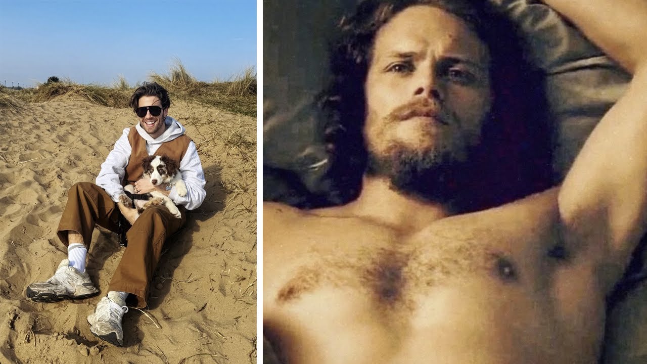 Who Needs Shirts?? Sam and Caitriona Balfe in Makeup, Outlander BTS ...