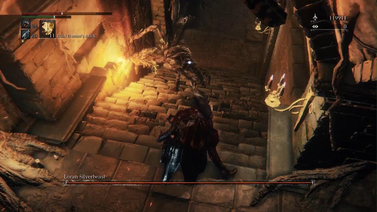 Bloodborne - Loran Silverbeast Boss Fight - YouTube