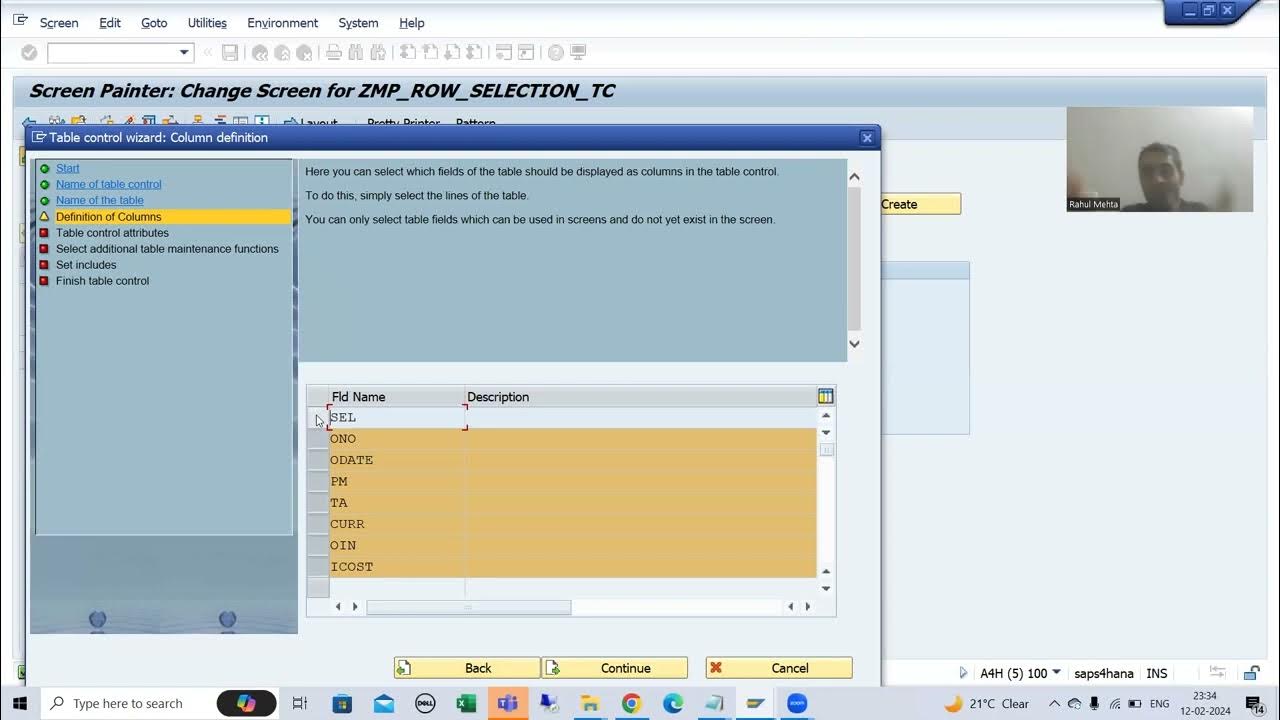 42 - Module Pool Programming - Table Control With Wizard - Line Selectability Part2 - YouTube