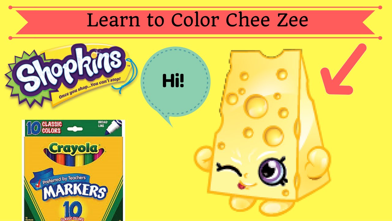 Shopkins Chee Zee Coloring Book Page - Learn to Color with Crayola ...