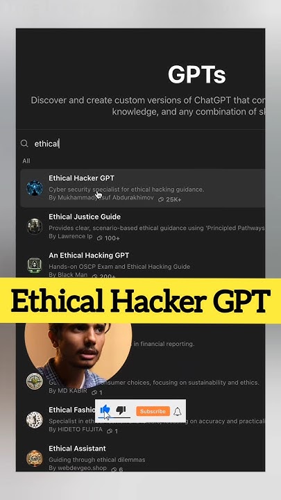 Python used Ethical Hacker GPT #computerscience #smartphone - YouTube