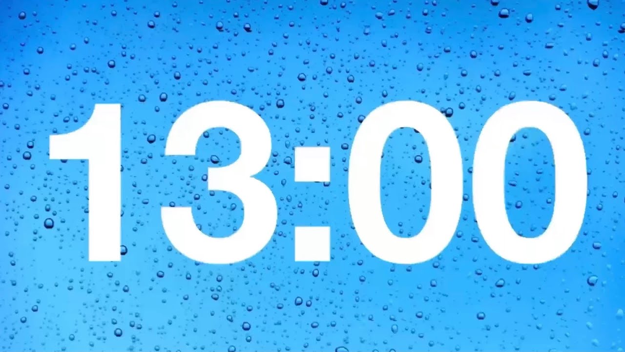 timer - 13 minute countdown with rain sounds . - YouTube
