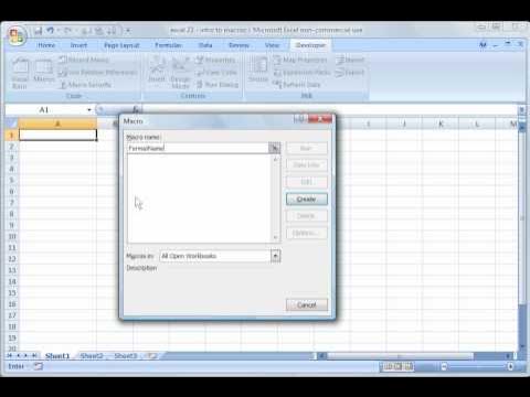 Excel 2007 Tutorial 23: Intro to Macro's - YouTube