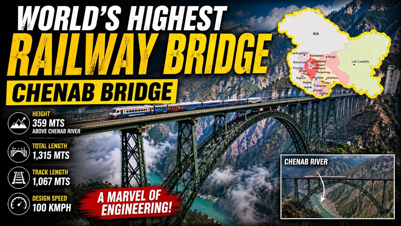 Chenab Bridge | chenab bridge latest update - YouTube