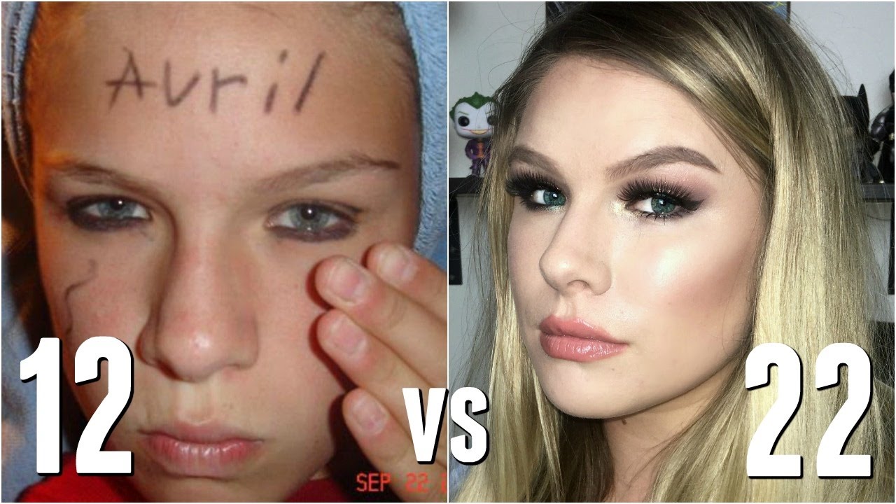 Makeup THEN vs NOW | Chelsea Sadler - YouTube