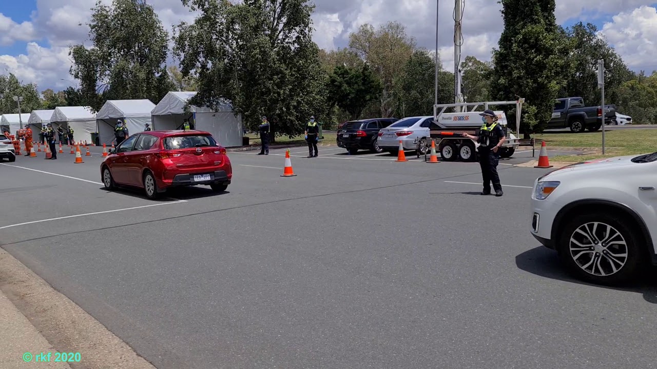 Wodonga Victoria Australia COVID Border Check Point 22nd December 2020 ...