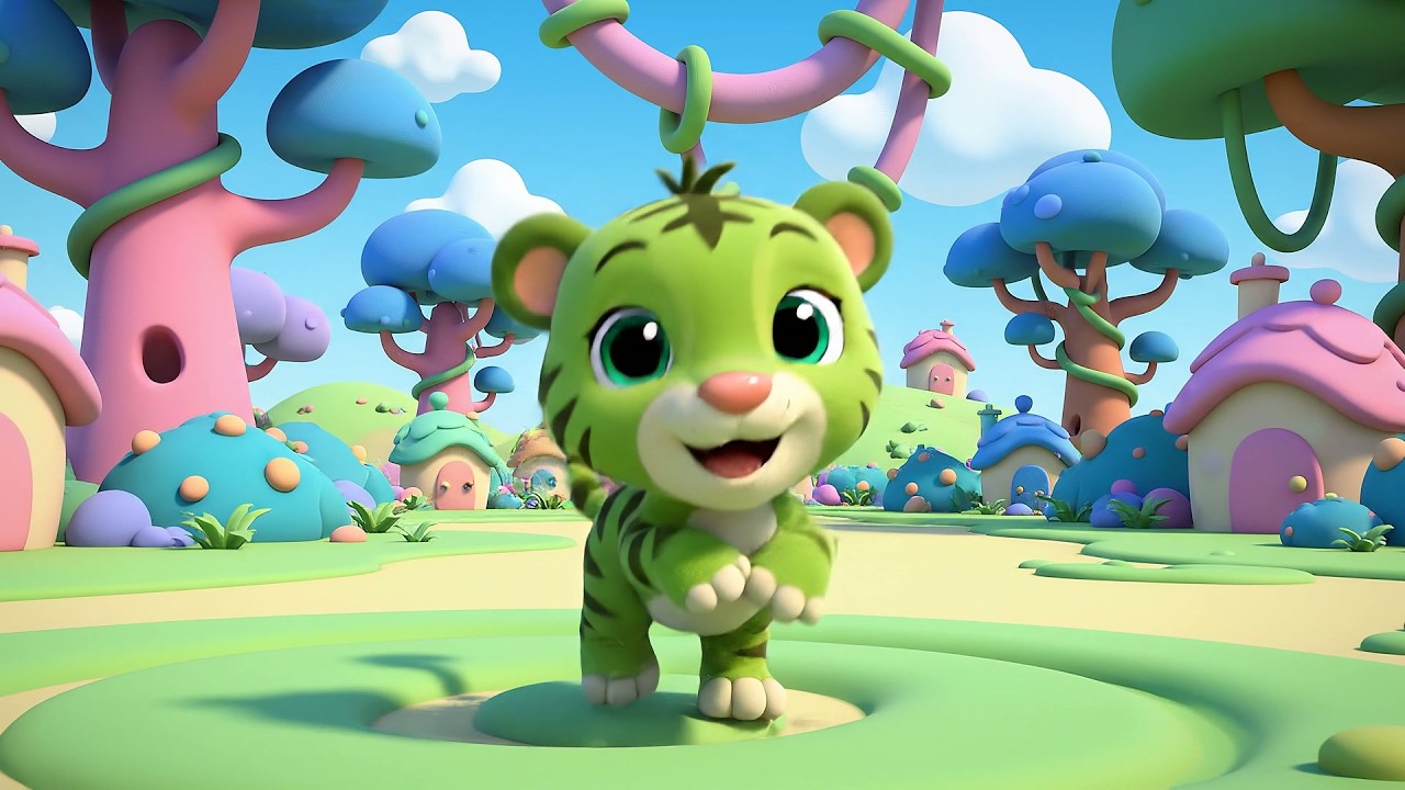 Five Little Tigers Roar Roar Roar | Jungle Animal Song & Action Rhyme ...