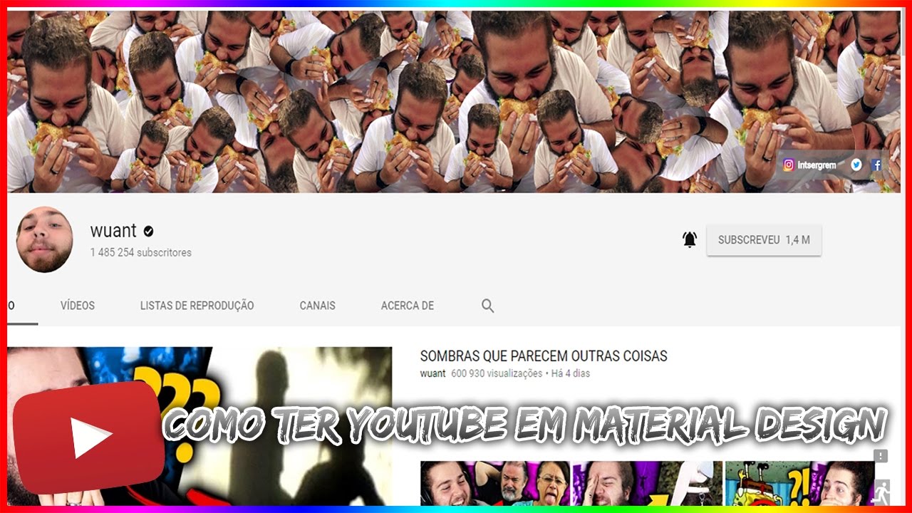 COMO POR O YOUTUBE EM MATERIAL DESIGN - YouTube