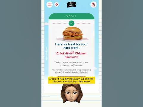 Week 6 of Code Moo for FR33 Chick-fil-A chicken sandwich #speedrun # ...