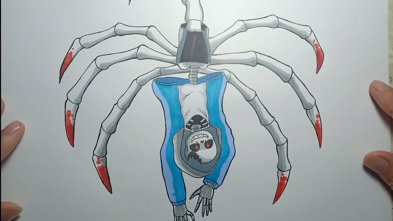 How To Draw Freaktale Sans cách vẽ ngược sans quái vật - YouTube