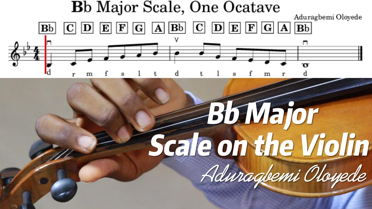 How to play the Bb Major Scale on the Violin. - YouTube